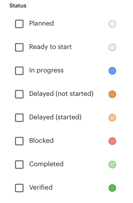 Status colors